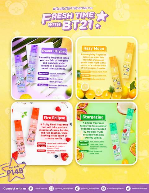 #GetScentimental: Fresh Philippines Launches BT21 Fragrance Mists ...